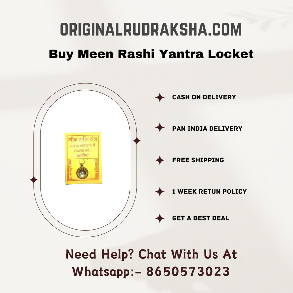 Buy Meen Rashi Yantra Locket – Original Rudraksha
